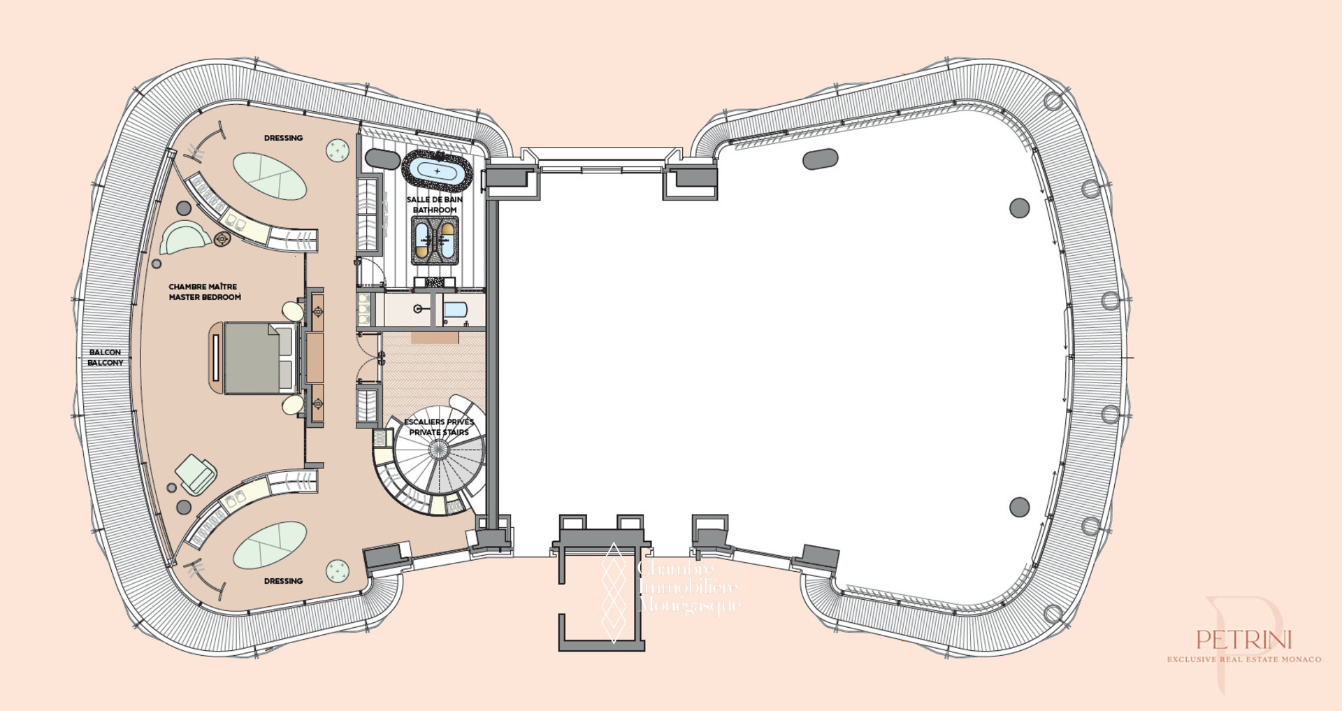 5 rooms apartment to rent in Monaco