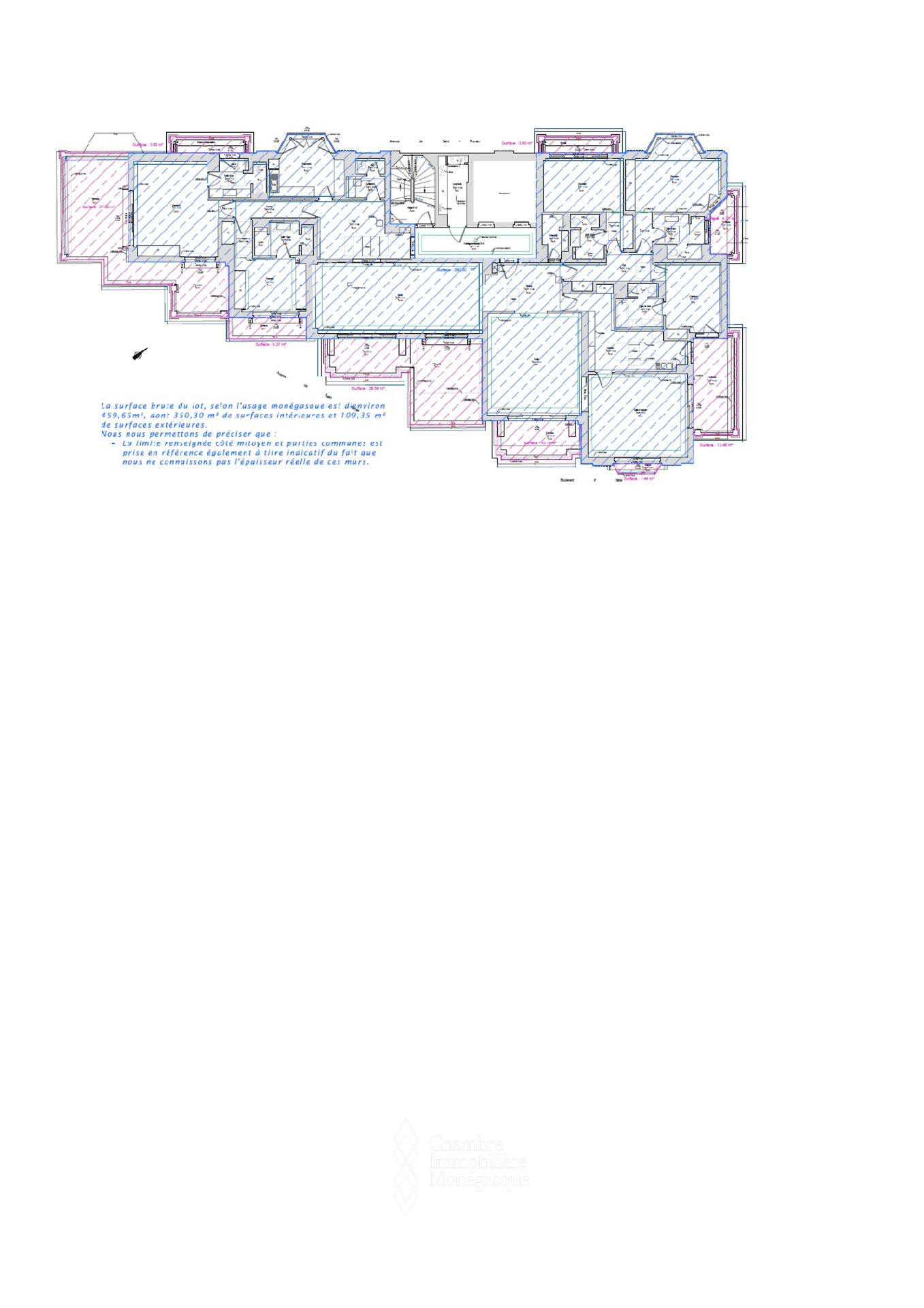 A vendre ; Villa del Sole - Appartement de maître en dernier étage ; Monaco